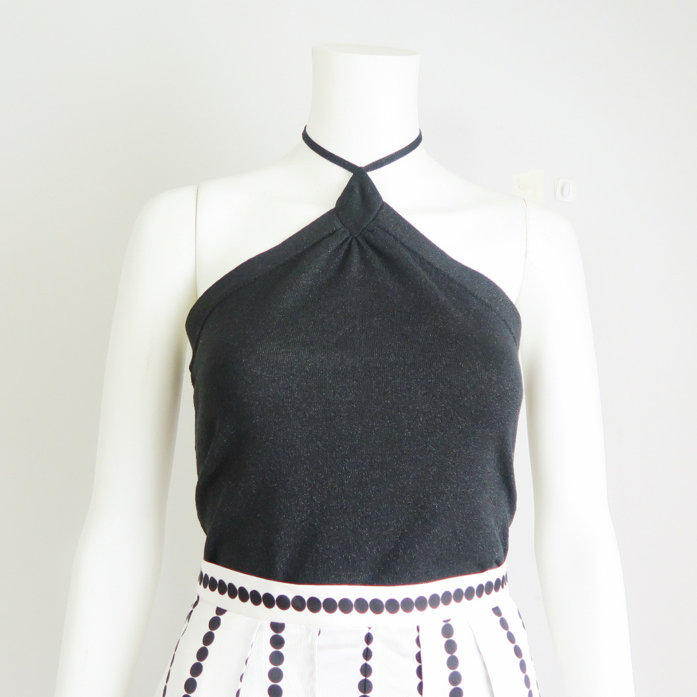 Black Halter Sparkly Halter Glitter Halter Top - Gem